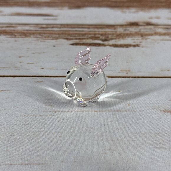 Pier 1 | Accents | Pier Penelope The Piggie When Pigs Fly Art Glass ...